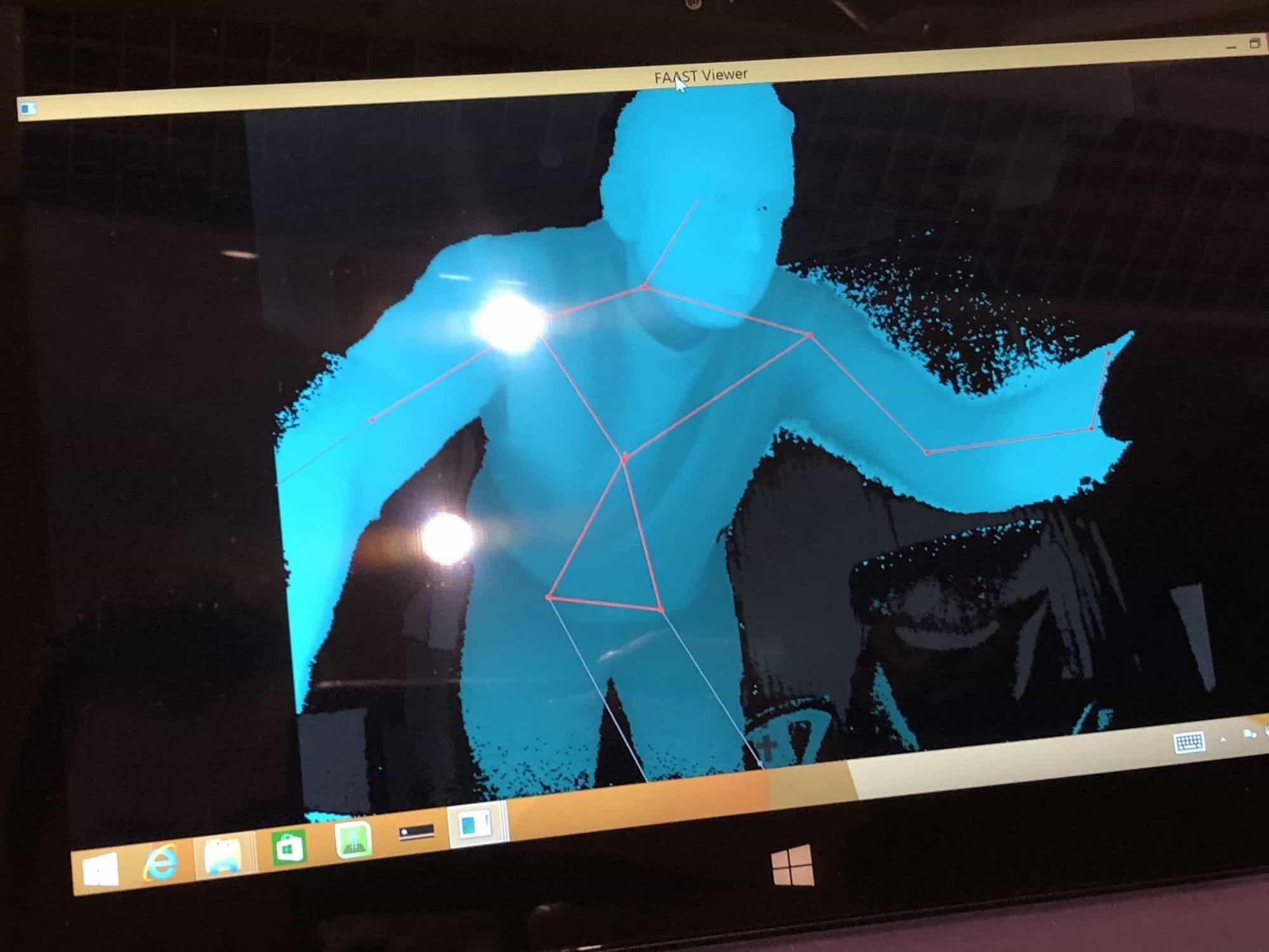 V2 Kinect SLS Portable Camera and Software for Stickman Tracking.